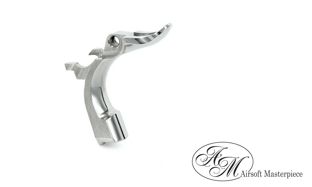 Airsoft Masterpiece Steel Grip Safety – S Style (Silver) – Panther Airsoft