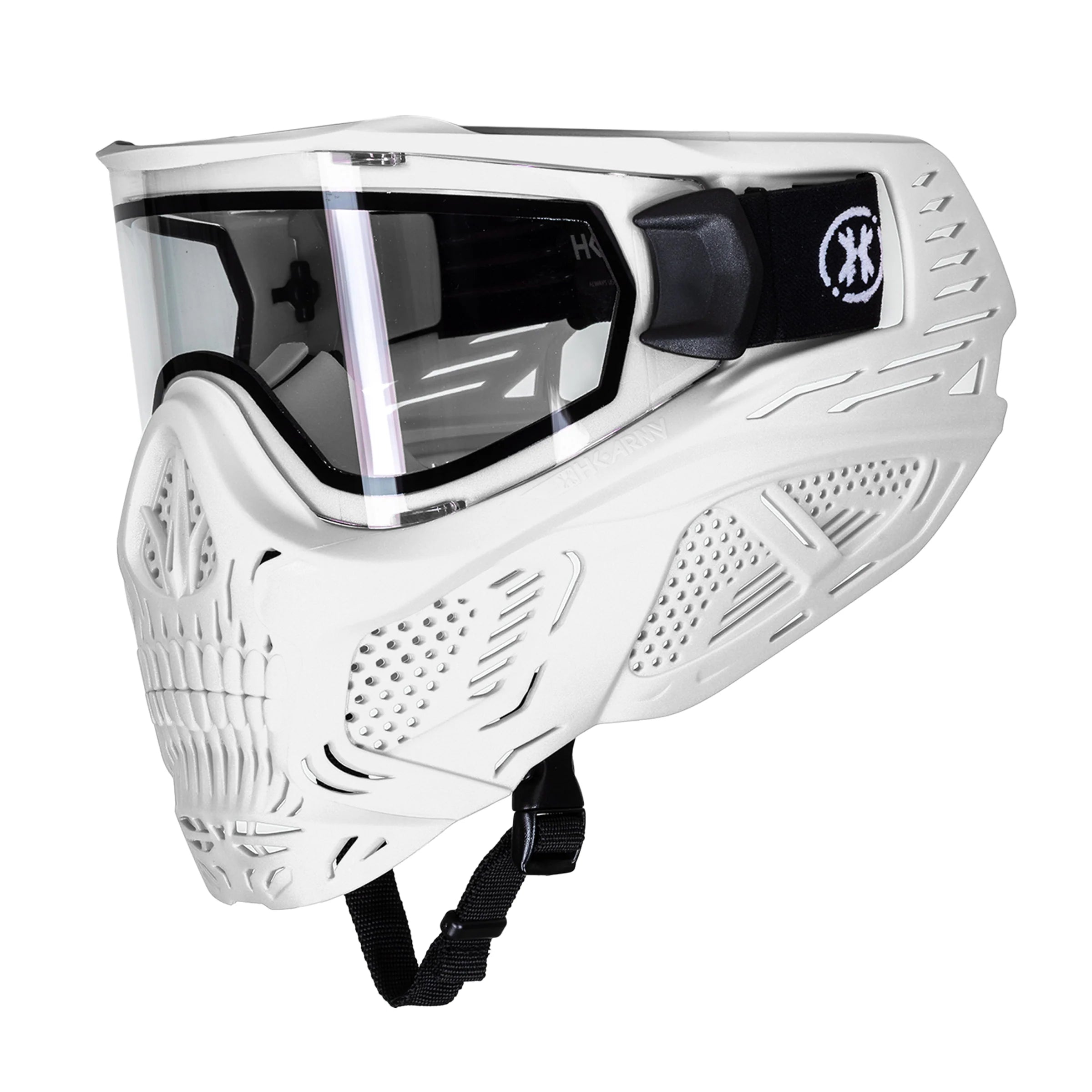 HSTL SKULL GOGGLE - WHITE W/ CLEAR LENS – Panther Airsoft
